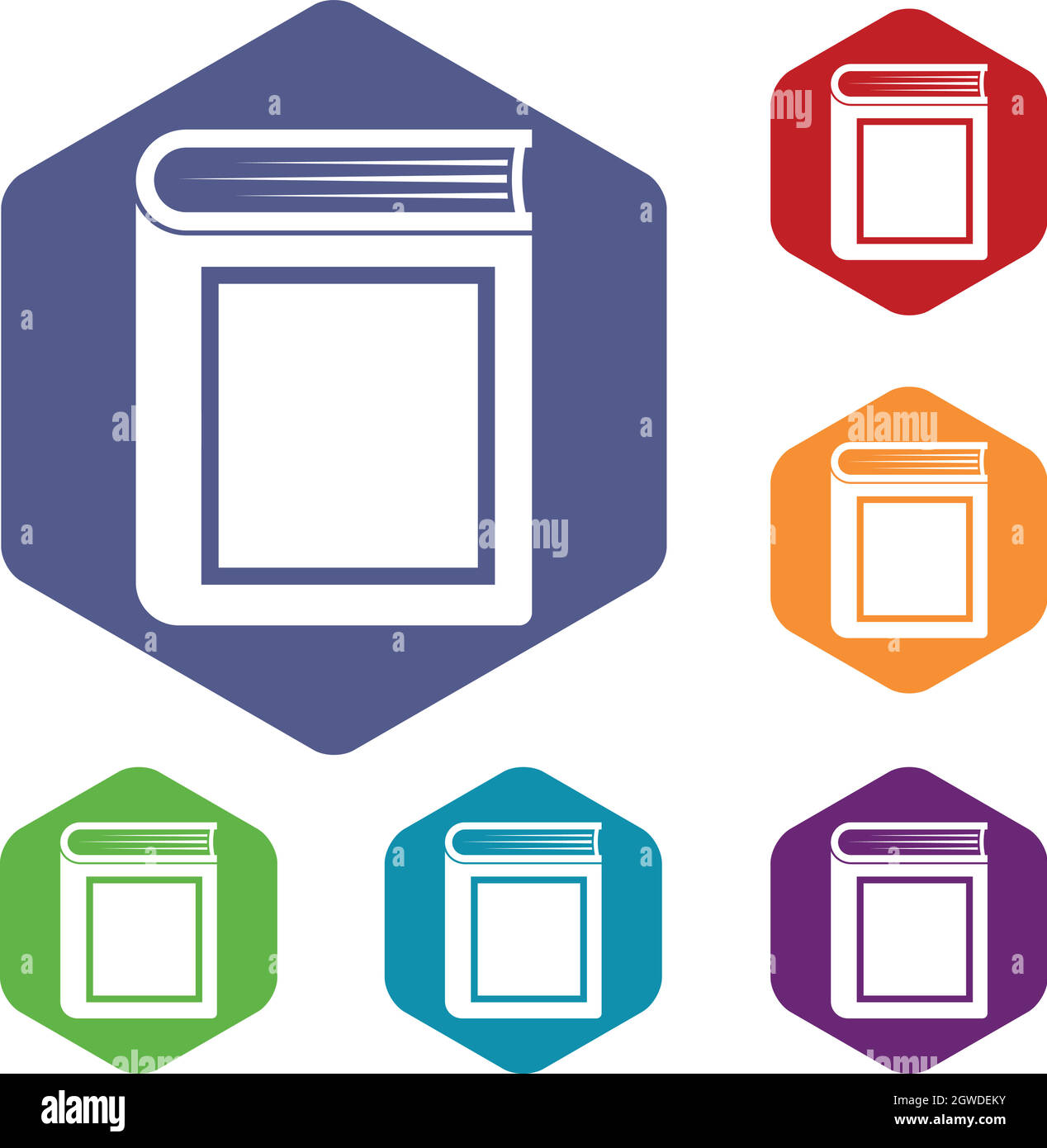 Thick book icons set Stock Vector Image & Art - Alamy