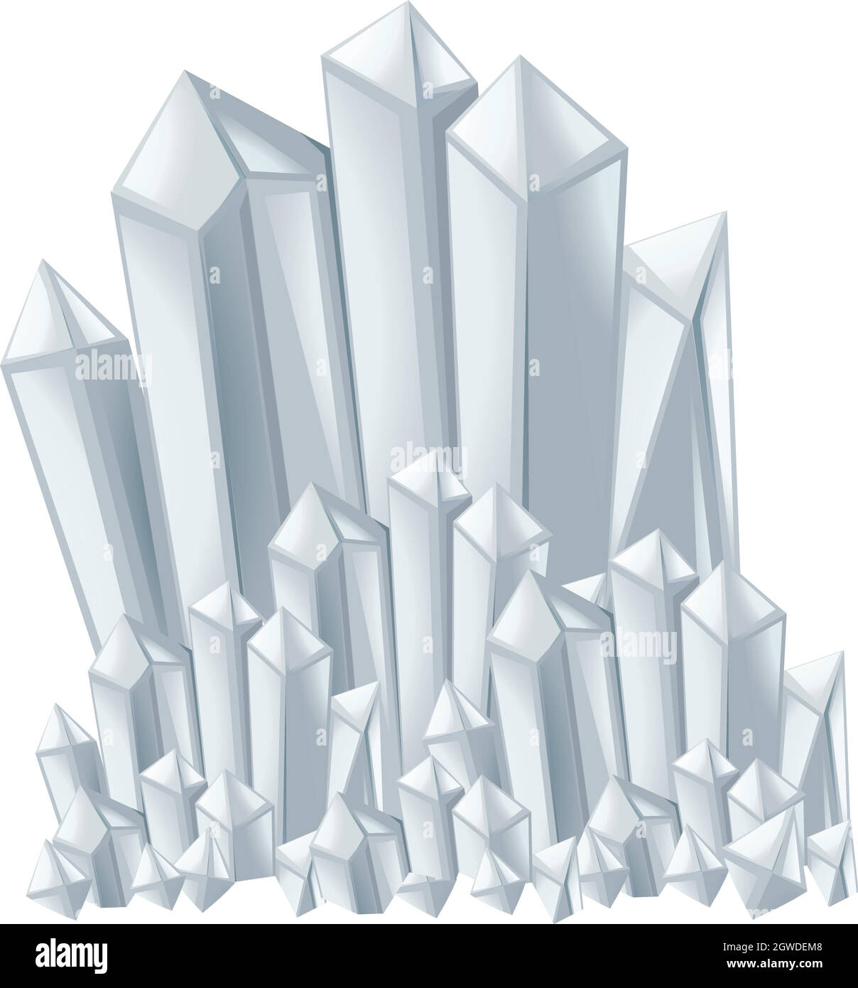 Crystal in quartz glass Cut Out Stock Images & Pictures - Alamy