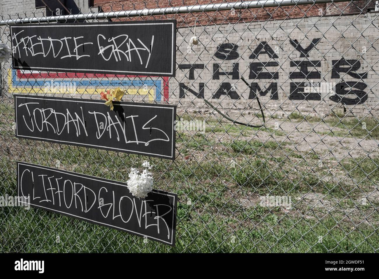 Pittsburgh, Pennsylvania, USA. 30th September, 2021. The names of black ...