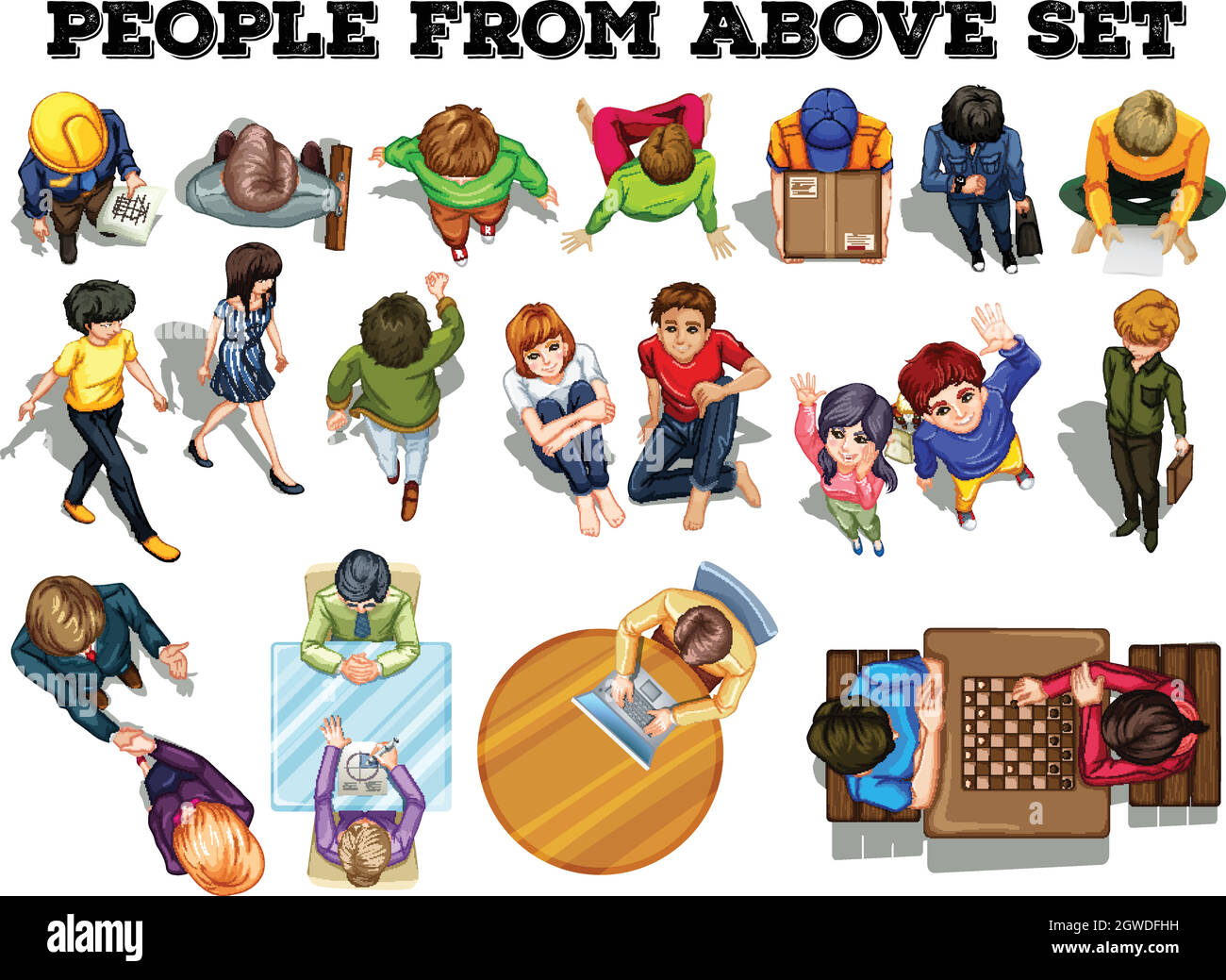 People from the top view Stock Vector Image & Art - Alamy