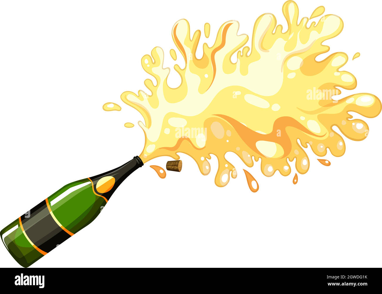 Cold champagne bottle Stock Vector Images - Alamy