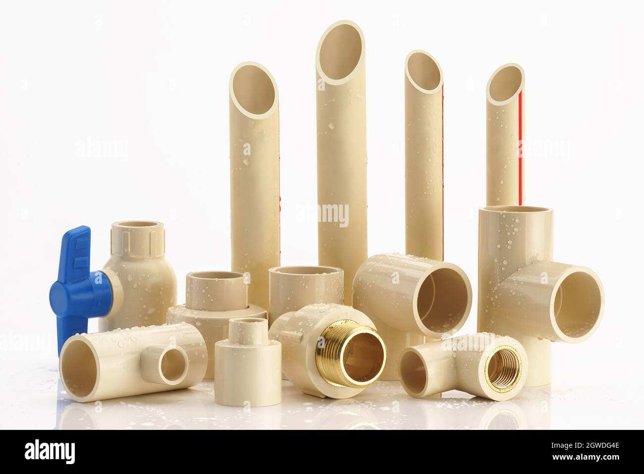 UPVC & CPVC Fittings for polypropylene pipes. Elements for pipelines ...