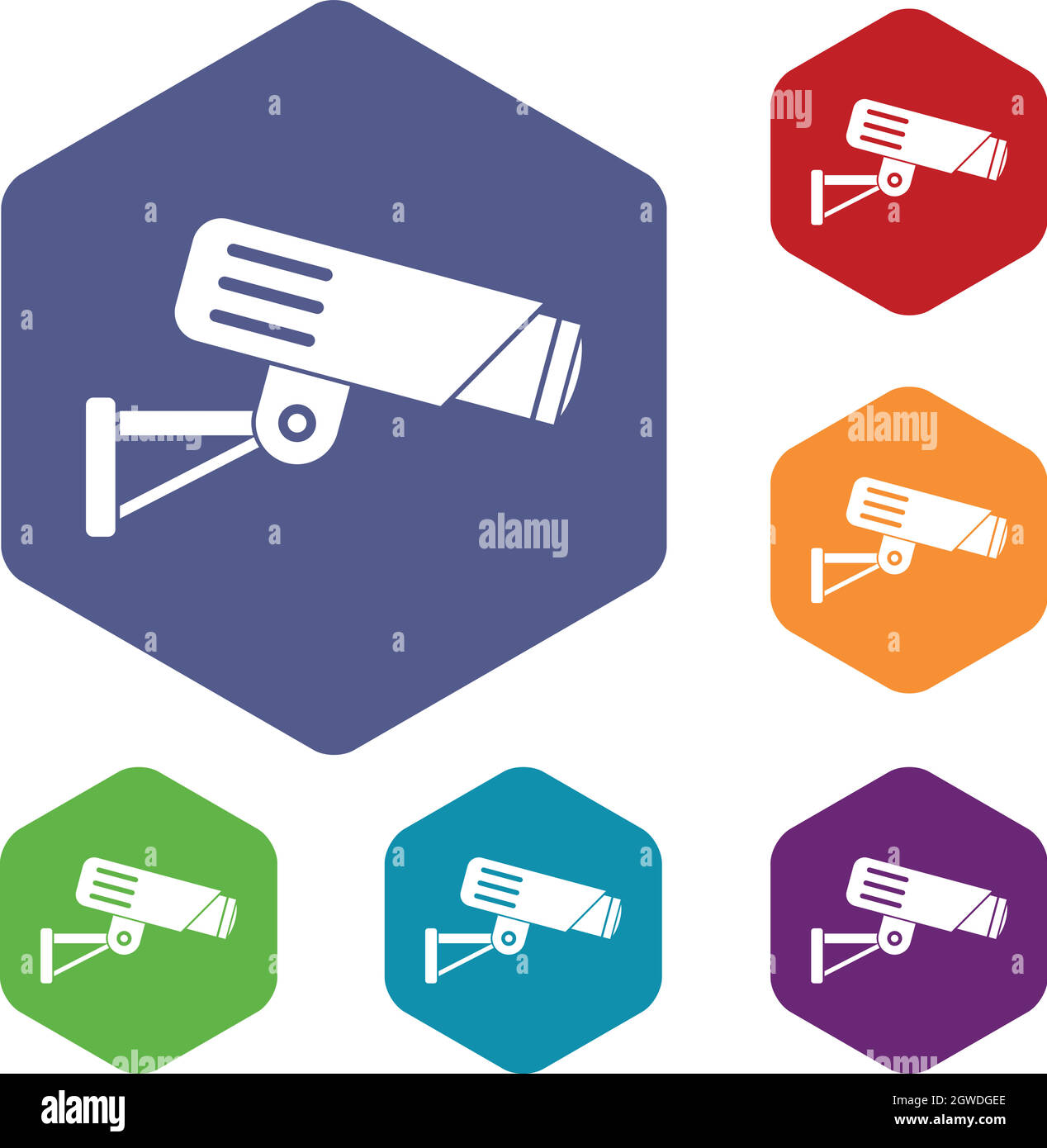 Security camera set icons hi-res stock photography and images - Alamy