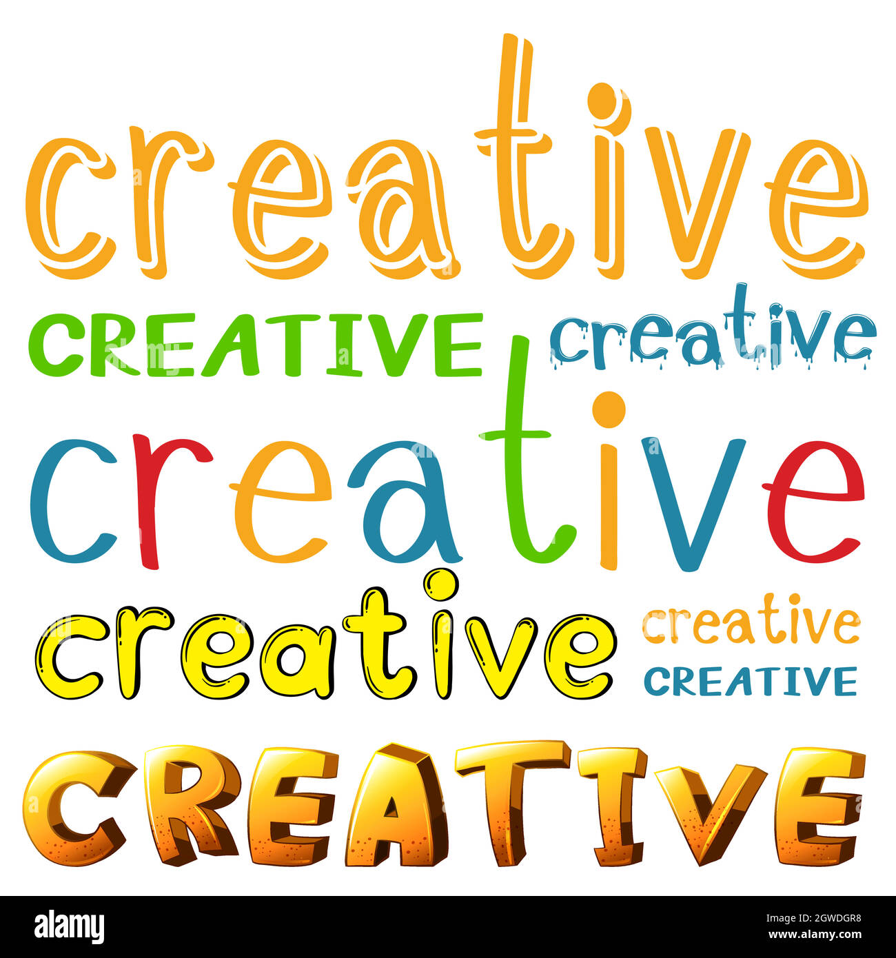 Bold words Stock Vector Images - Alamy