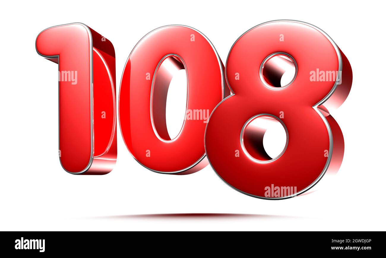 3d number 108 hi-res stock photography and images - Alamy