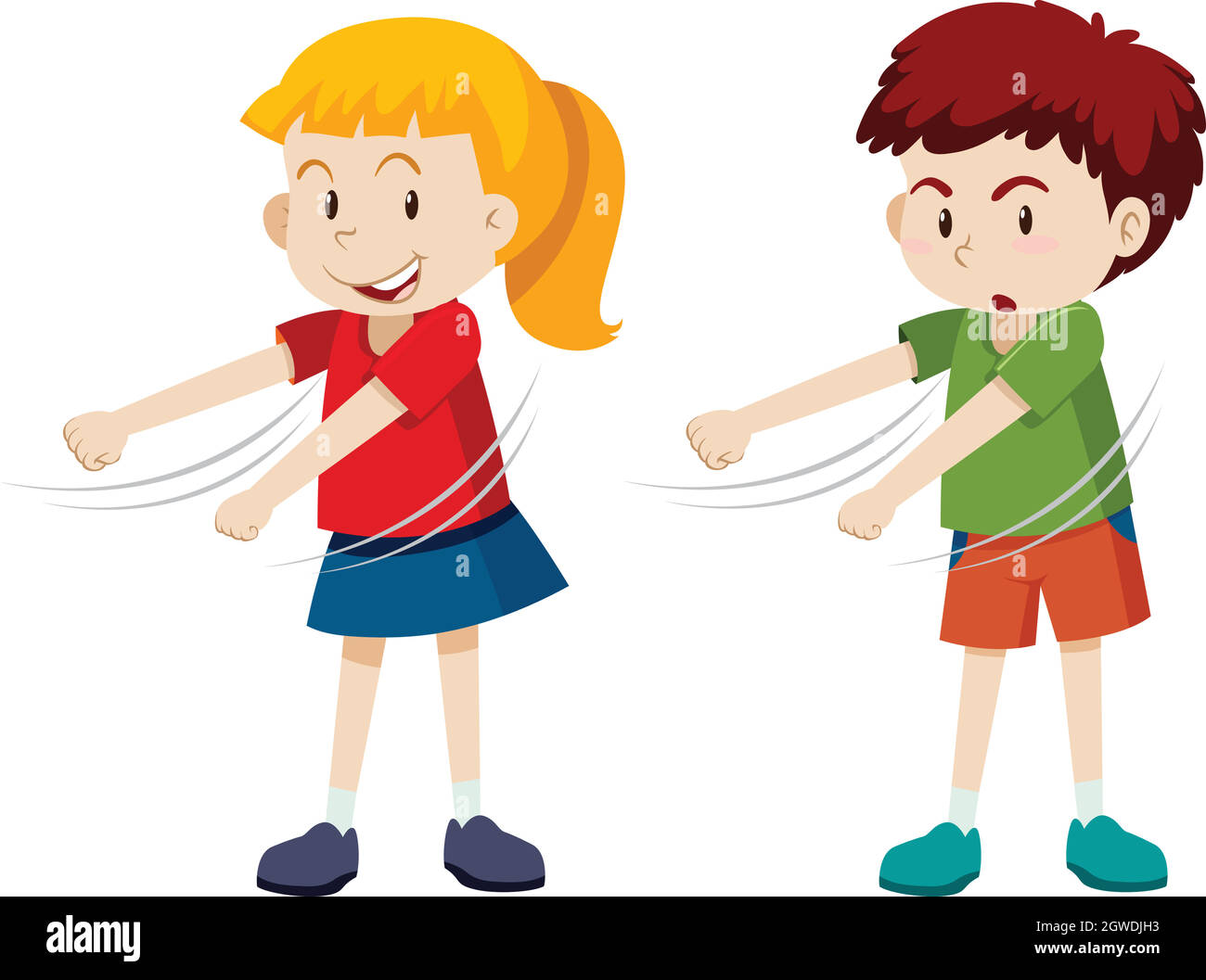 Boy and girl floss dancing Stock Vector Image & Art - Alamy