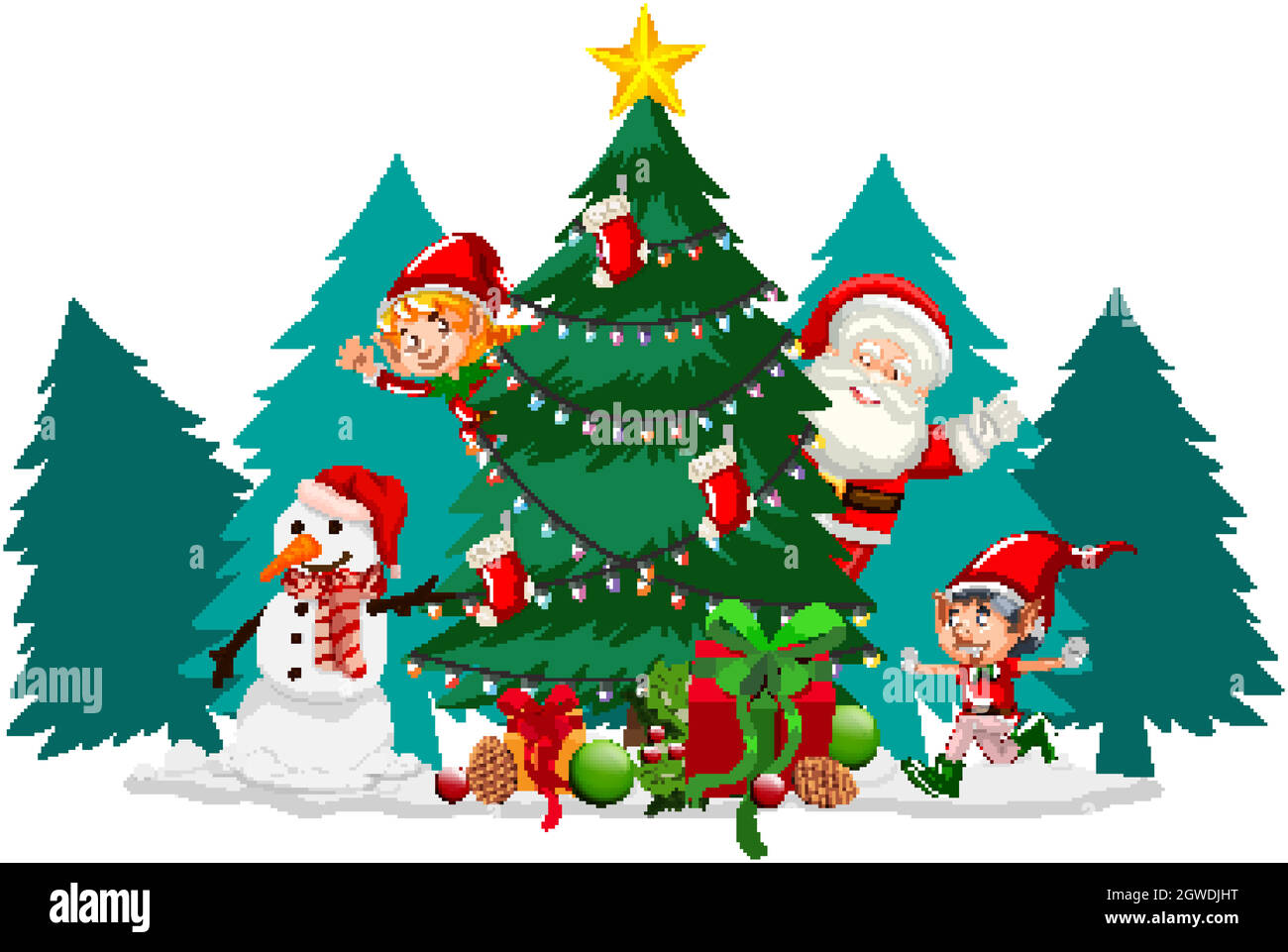 Winter tree theme image Stock Vector Images - Alamy