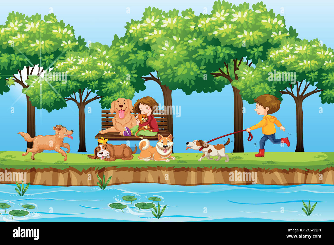 Tree of dogs Stock Vector Images - Alamy