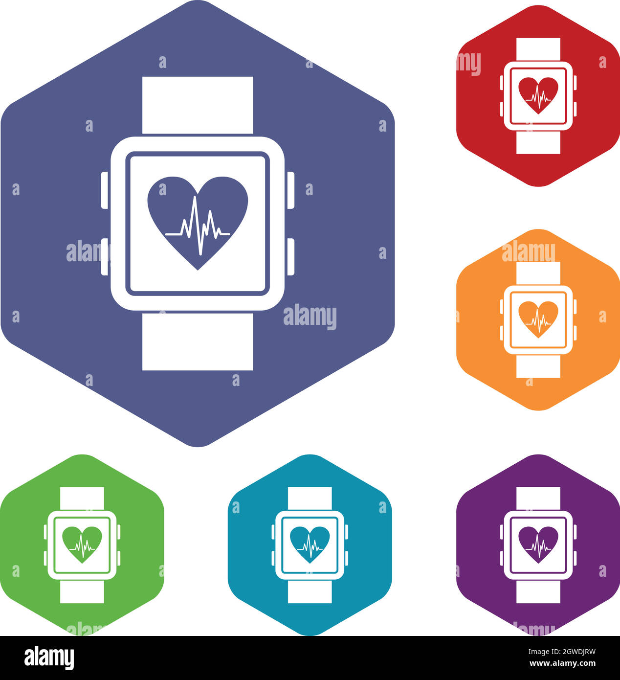 Smartwatch icons set Stock Vector Image & Art - Alamy