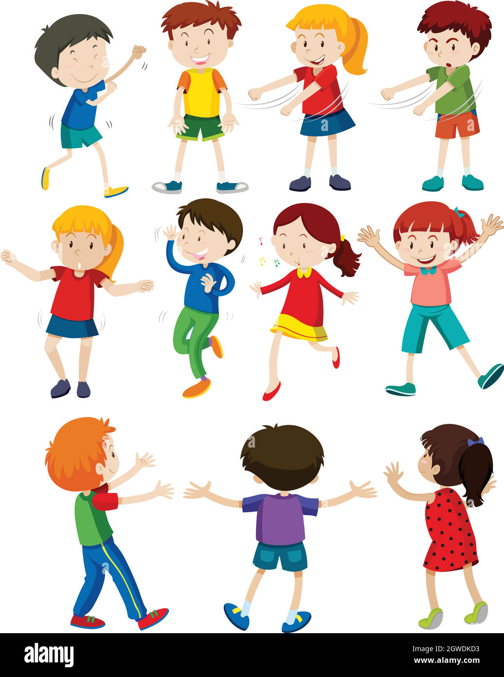 Set of children dancing Stock Vector Image & Art - Alamy