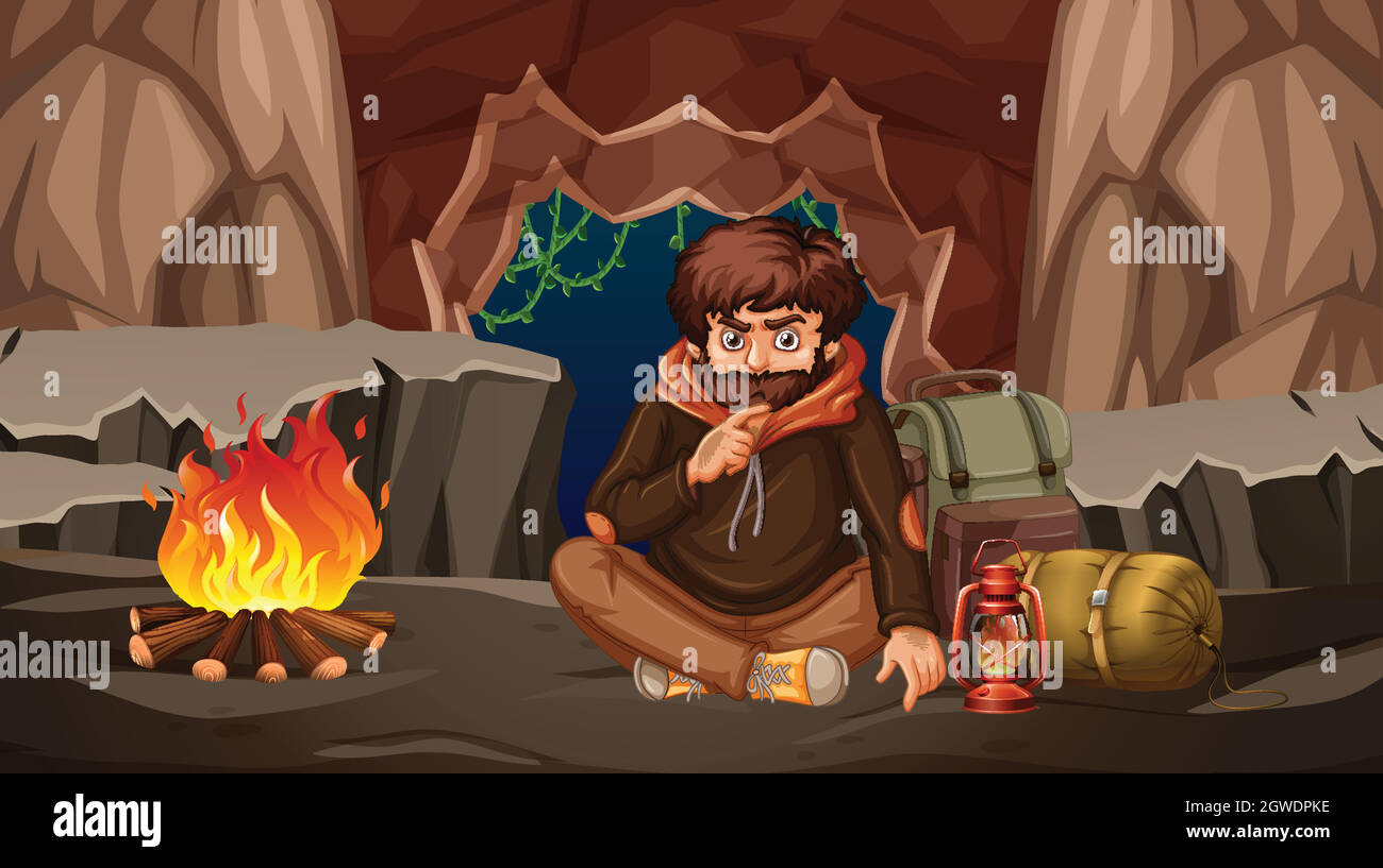 View of camping tent Stock Vector Images - Alamy