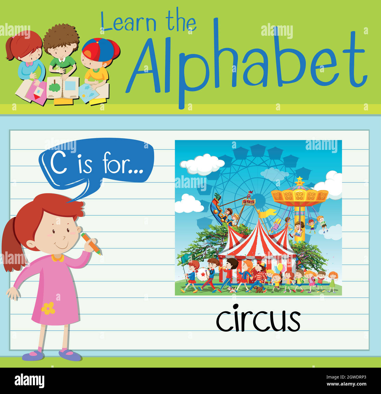 Flashcard letter C is for circus Stock Vector Image & Art - Alamy