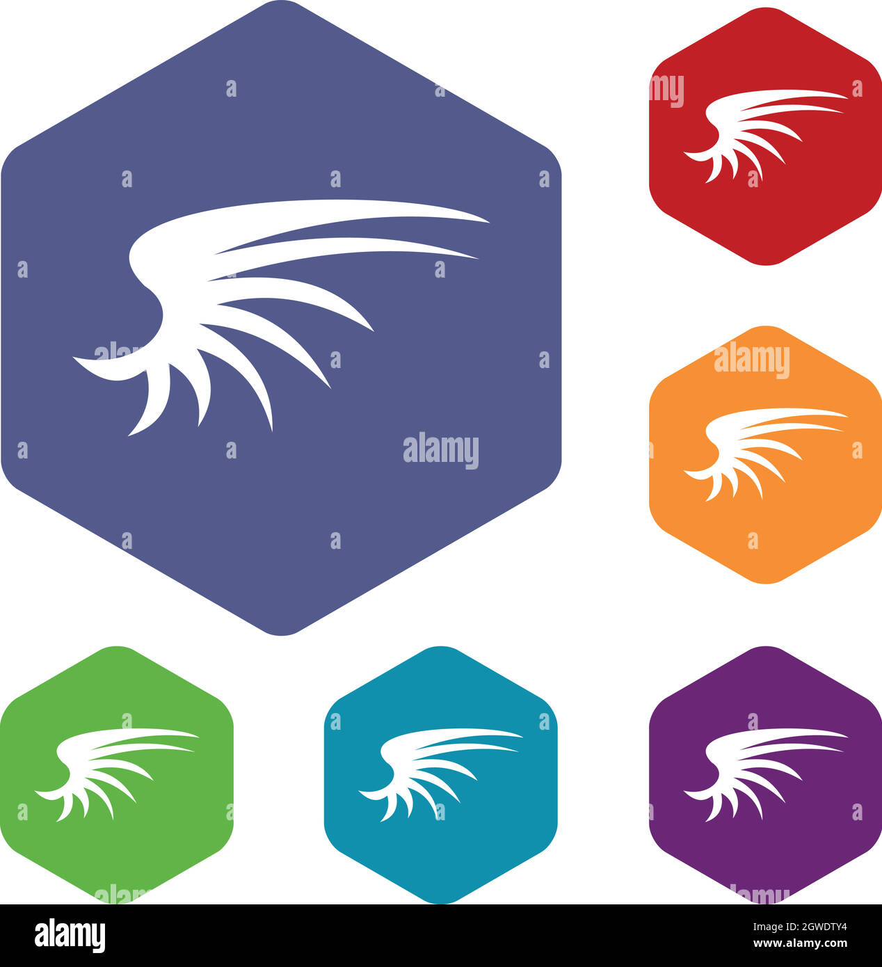 Wing icons set Stock Vector Image & Art - Alamy