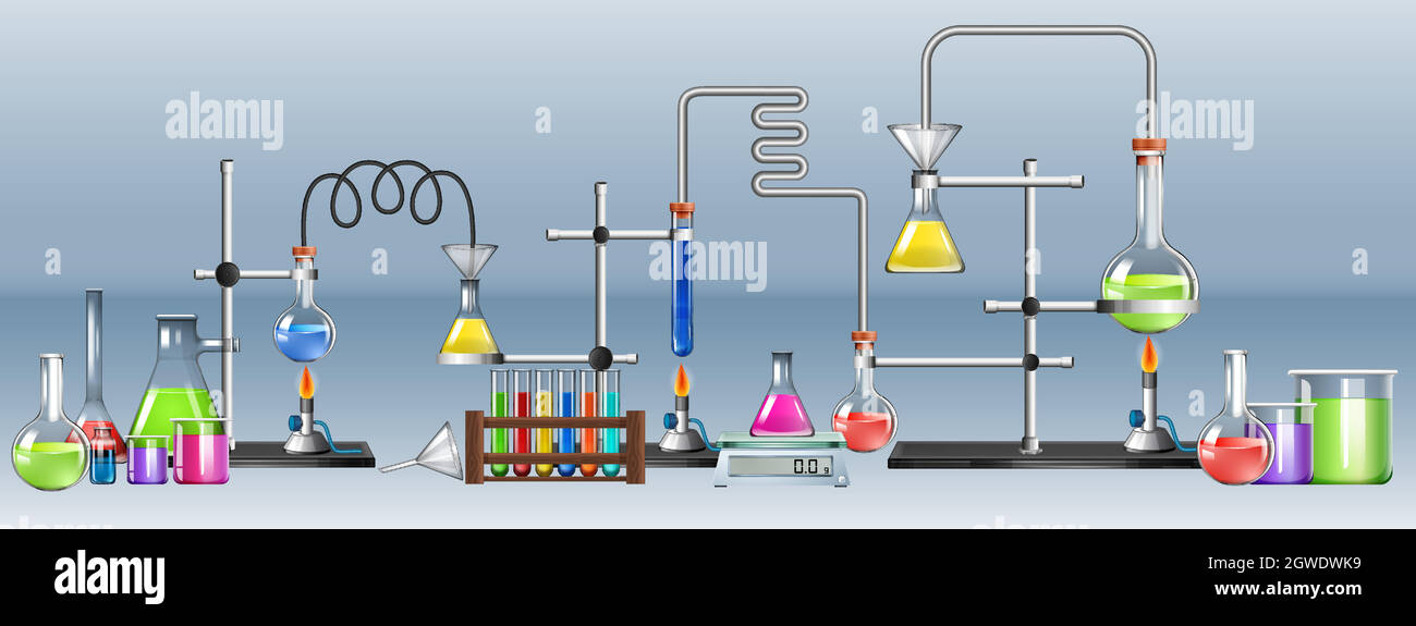 Science lab with many equipments Stock Vector Image & Art - Alamy