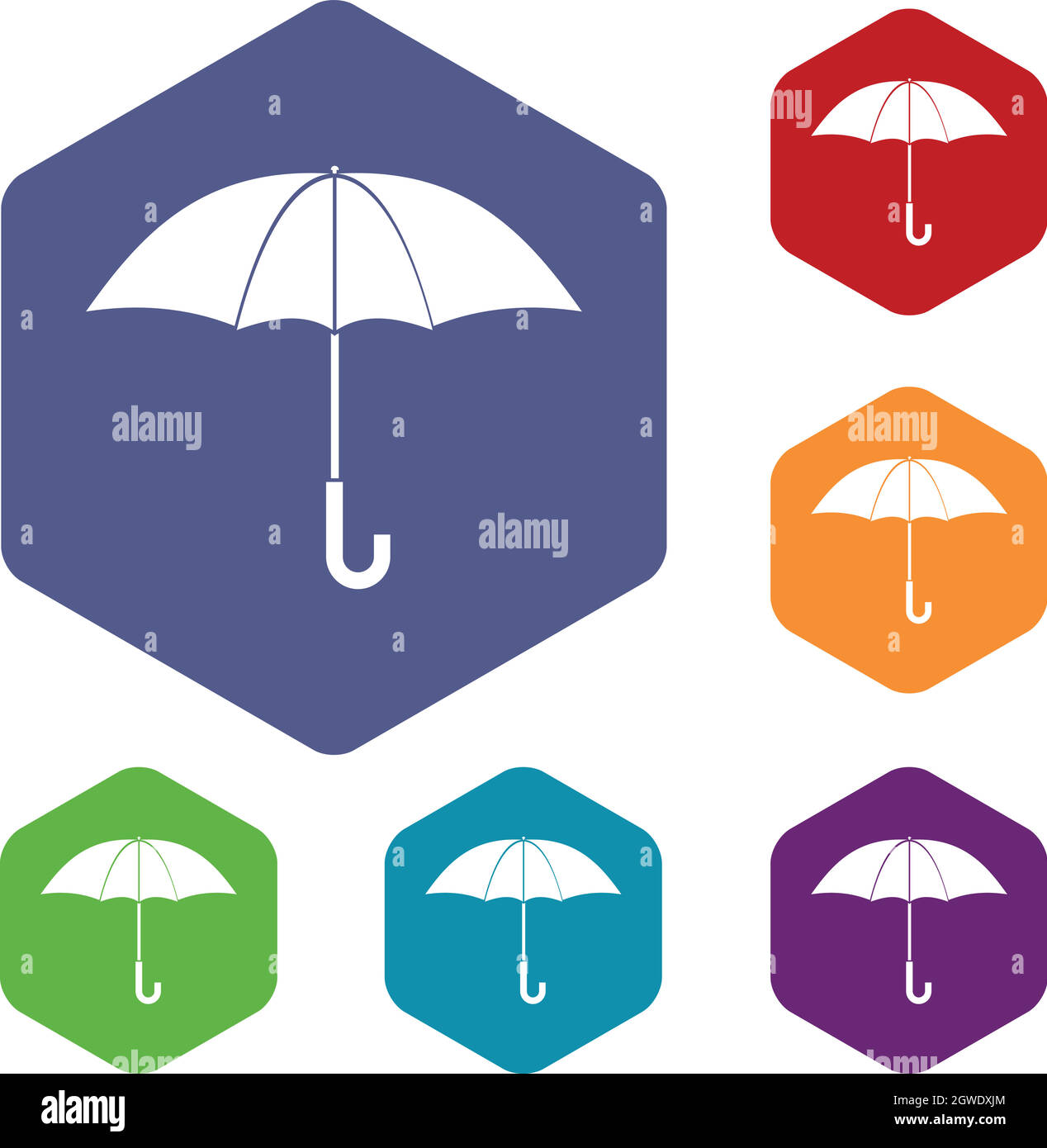Umbrella hand parasol rainy Stock Vector Images - Alamy