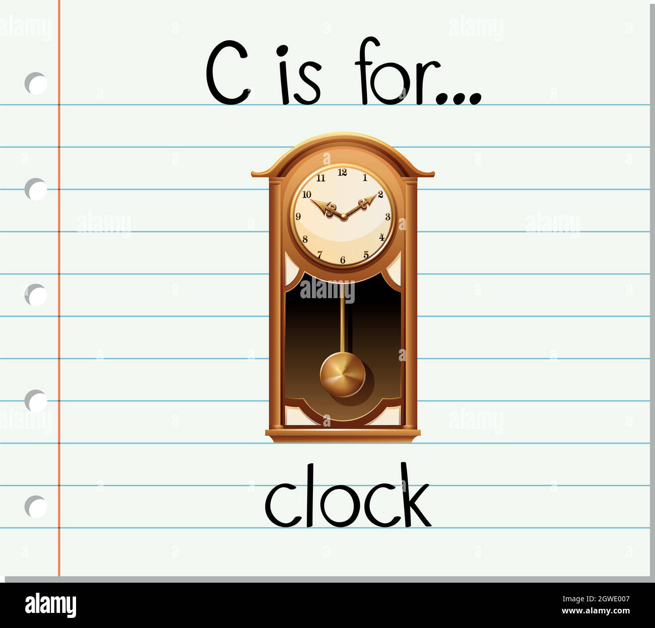Flashcard letter C is for clock Stock Vector Image & Art - Alamy