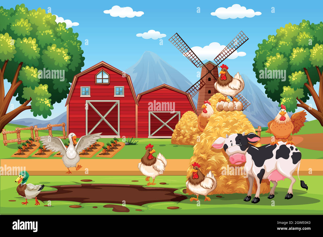 Farm animal drawing hi-res stock photography and images - Alamy