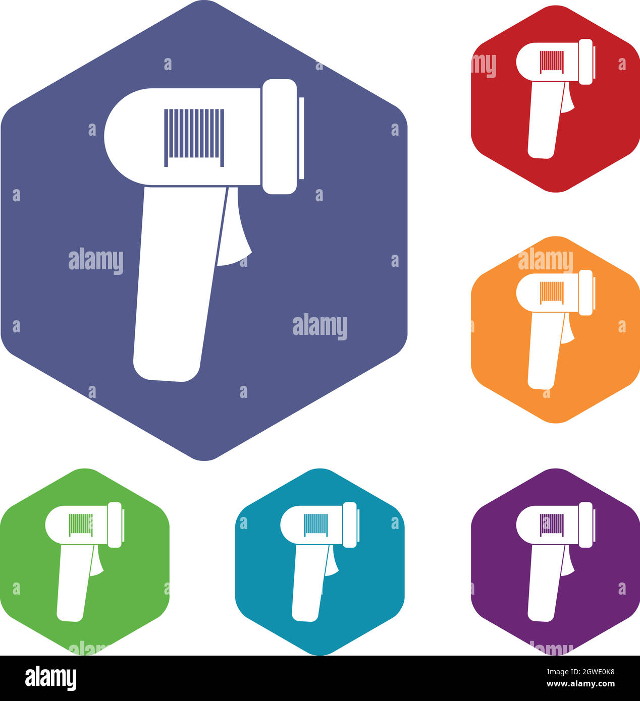 Barcode scanner icons set Stock Vector Image & Art - Alamy