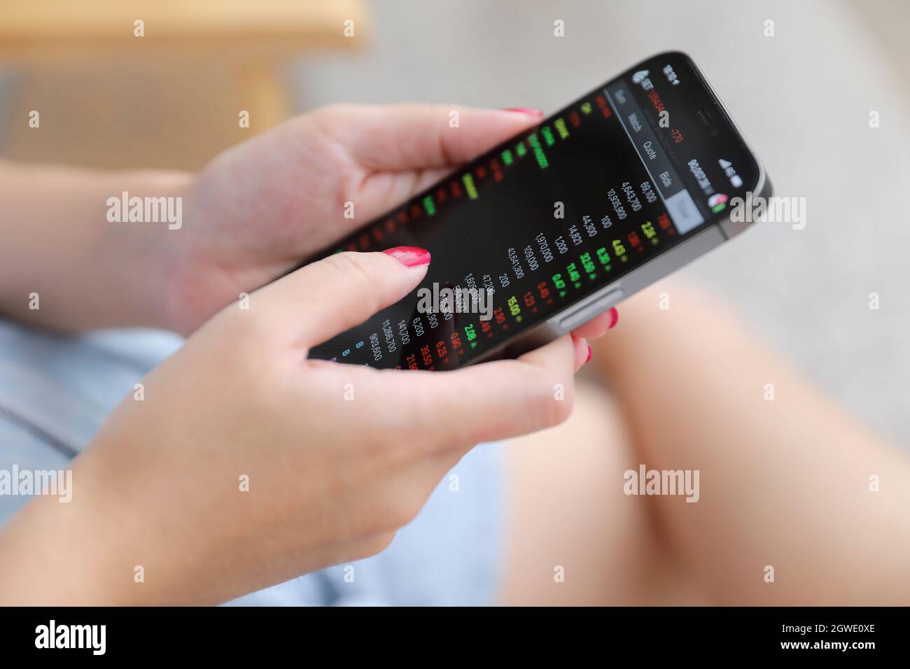 Woman in stocks hi-res stock photography and images - Alamy