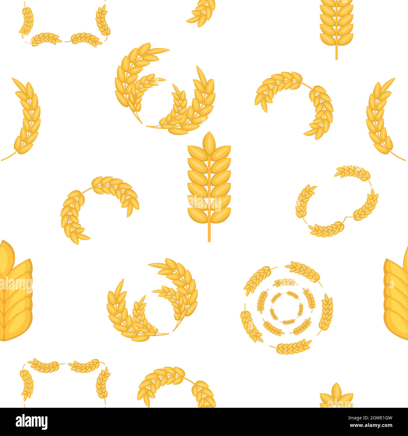 Grain of wheat pattern, cartoon style Stock Vector Image & Art - Alamy
