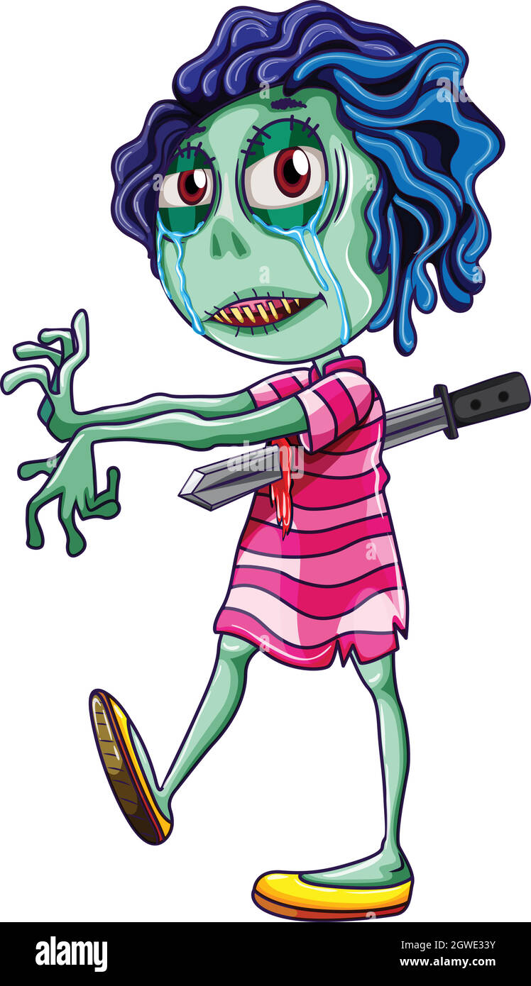 Zombie knife weapon Stock Vector Images - Alamy