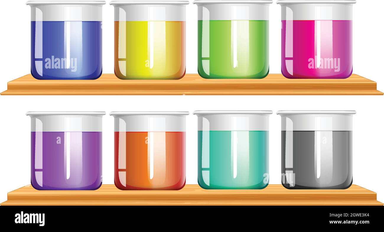 Color in beaker Stock Vector Images - Alamy