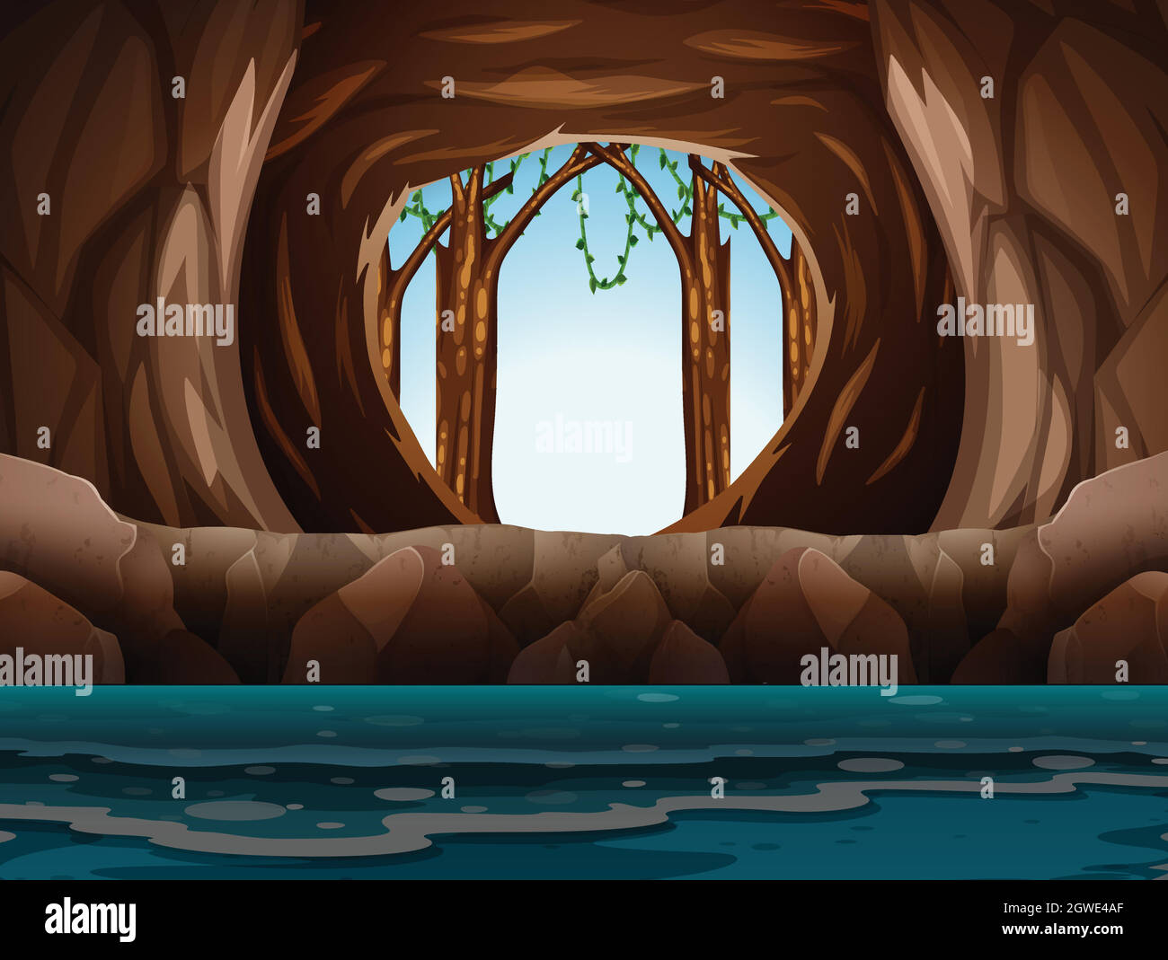 Cave entrance drawing hi-res stock photography and images - Alamy