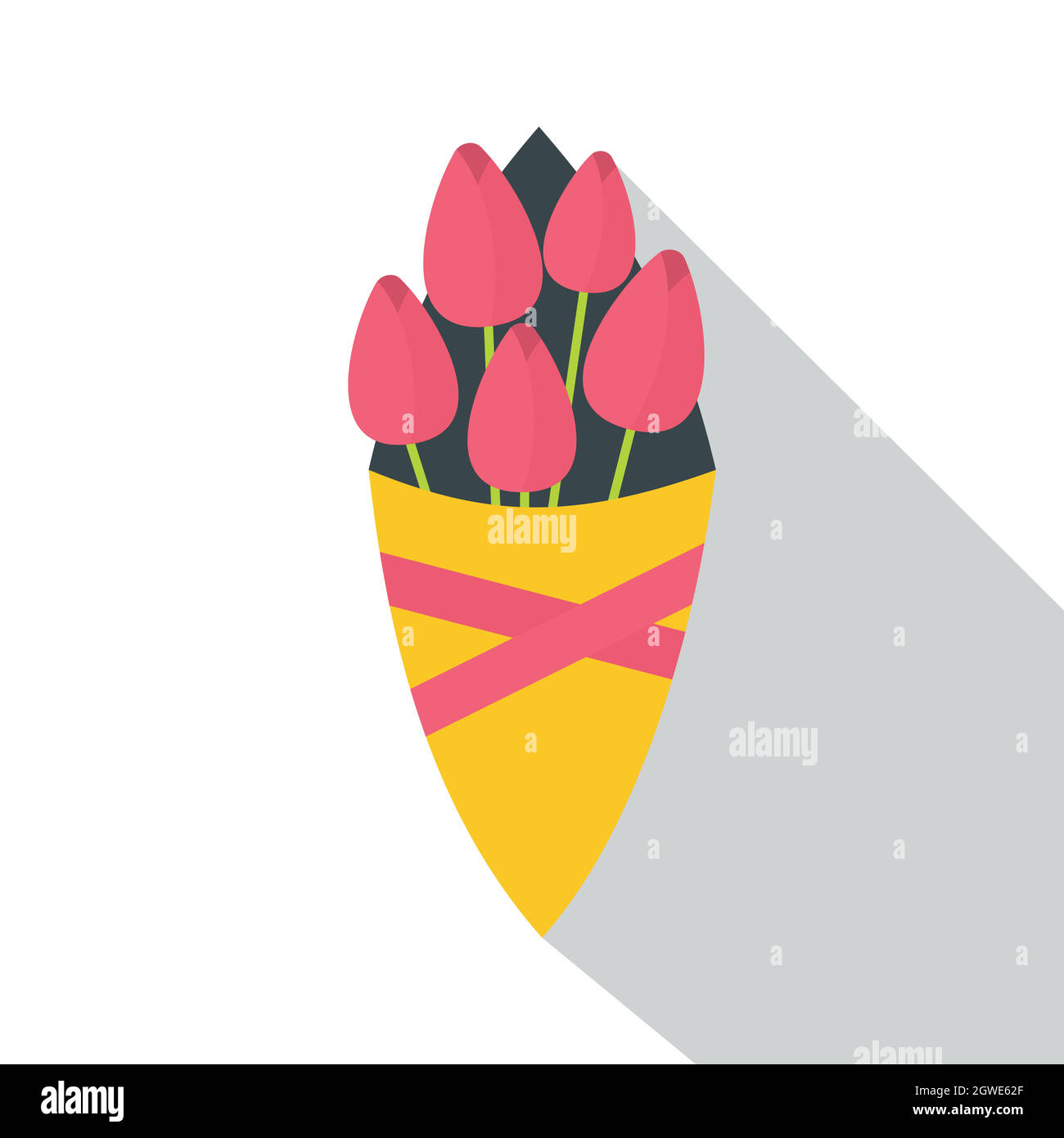 Flat tulips Stock Vector Images - Alamy