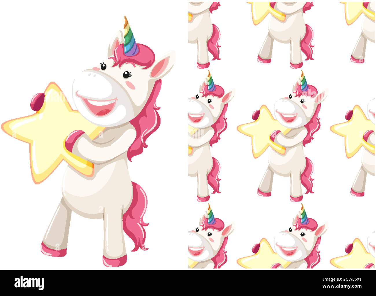 White horse pattern seamless Cut Out Stock Images & Pictures - Alamy