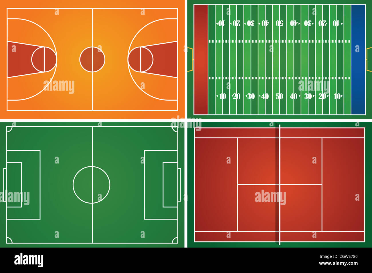 Sport fields and courts Stock Vector Image & Art - Alamy
