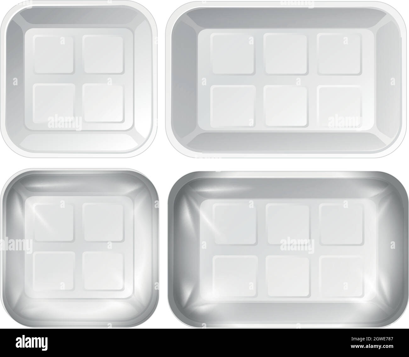 Set of foam tray package Stock Vector Image & Art - Alamy