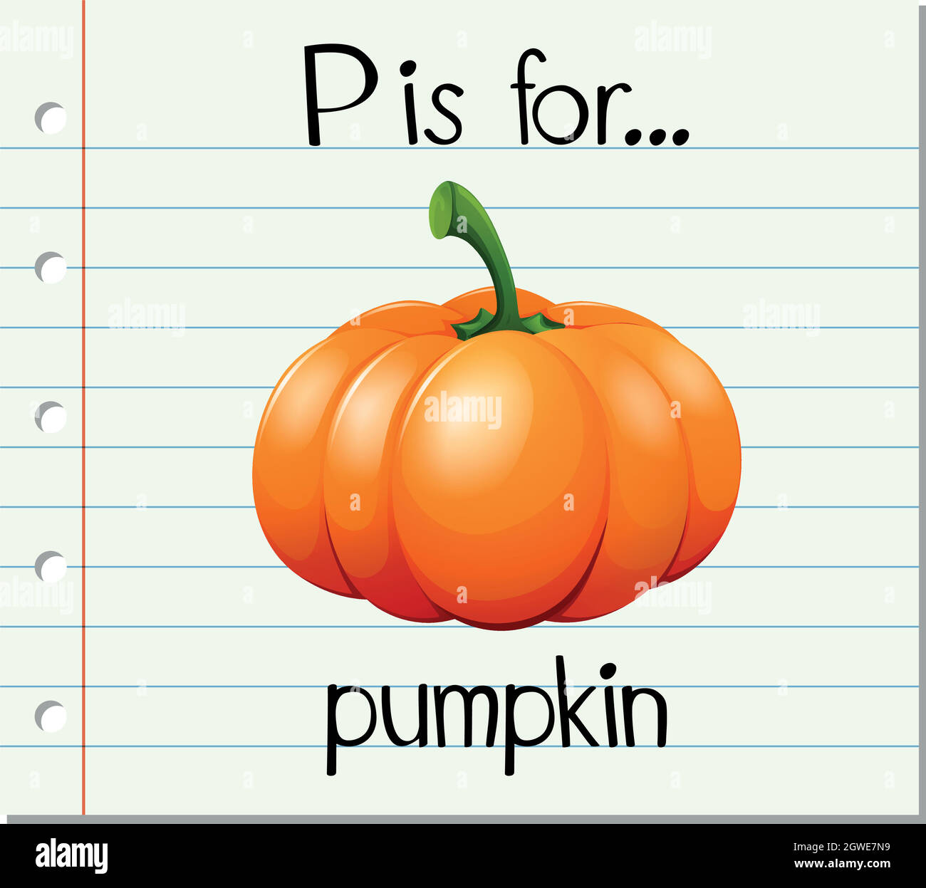 Flashcard letter P is for pumpkin Stock Vector Image & Art - Alamy