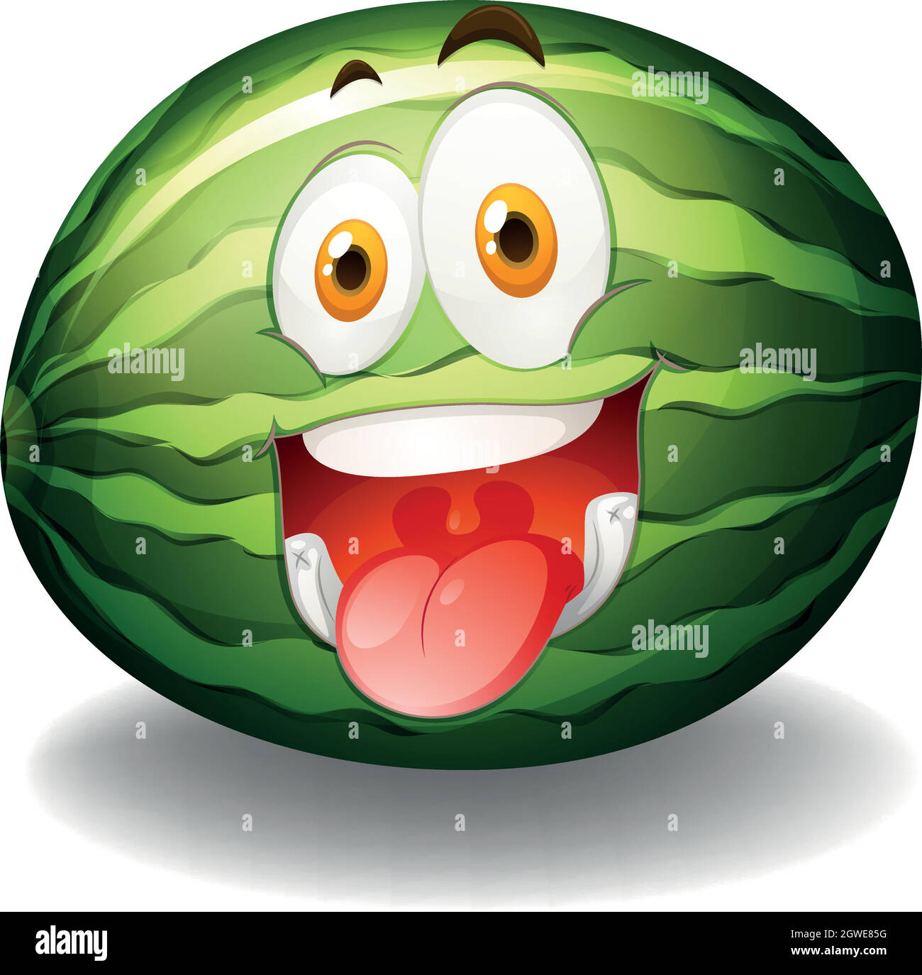 Happy facial expression on watermelon Stock Vector Image & Art - Alamy