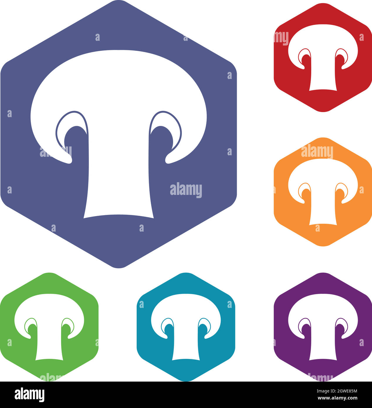 Champignon mushroom icons set Stock Vector Image & Art - Alamy