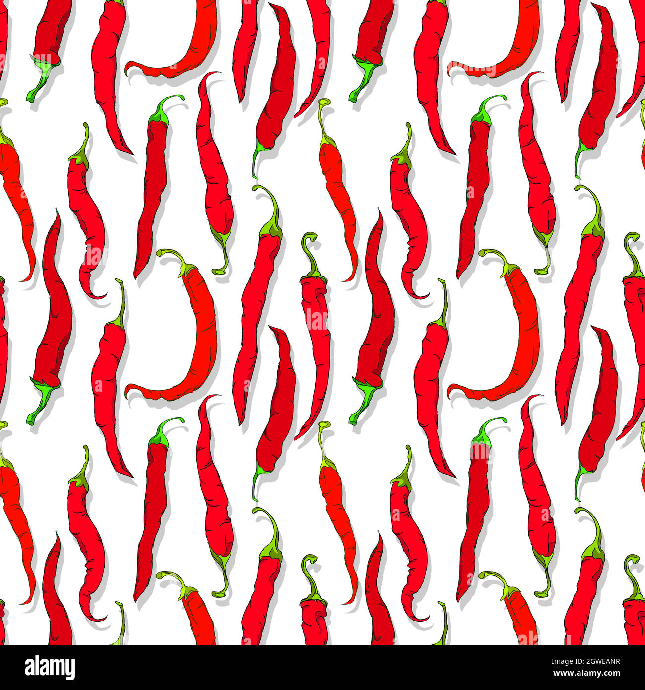 Chili peppers repeating pattern Stock Vector Image & Art - Alamy