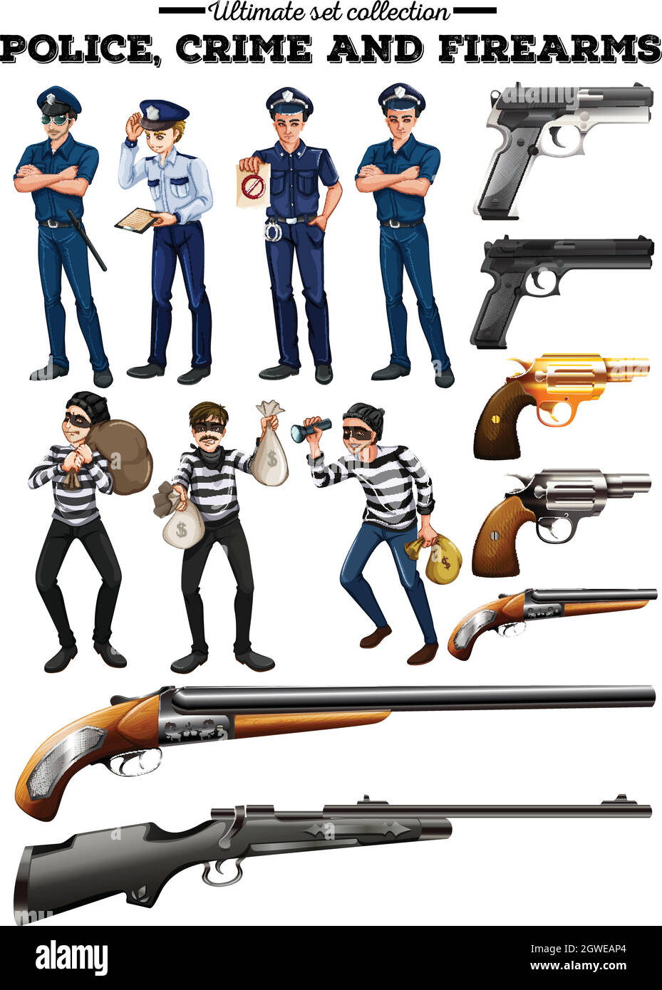 Police firearms Cut Out Stock Images & Pictures - Alamy