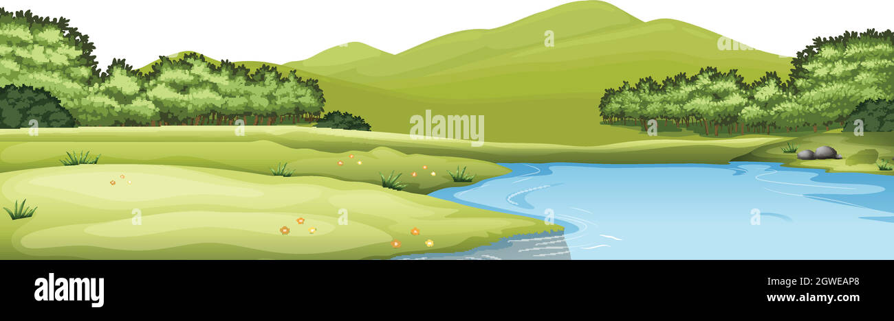 Natural environment lanscape scene Stock Vector Image & Art - Alamy