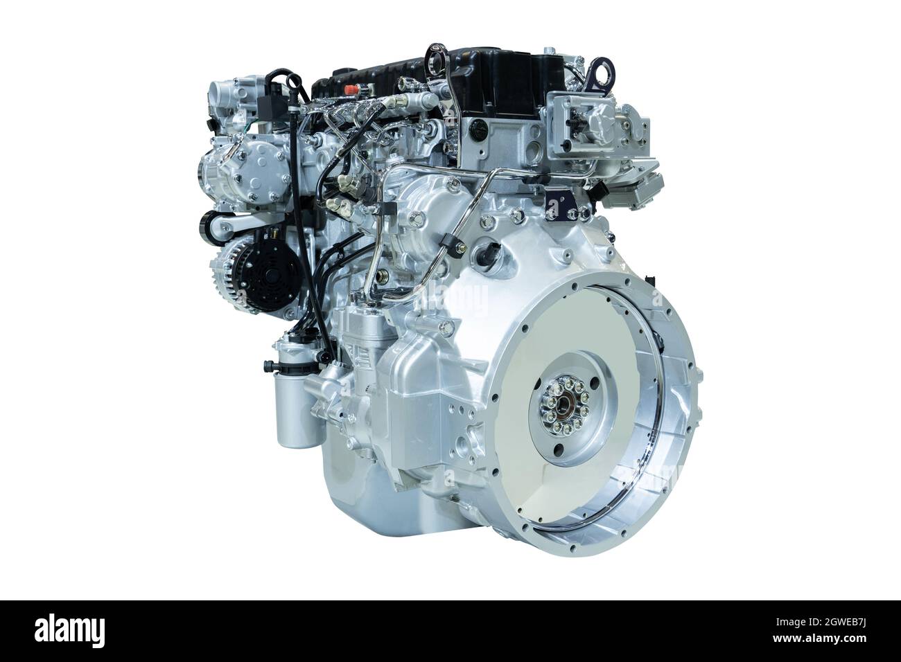 Diesel engine isolated on white background Stock Photo - Alamy