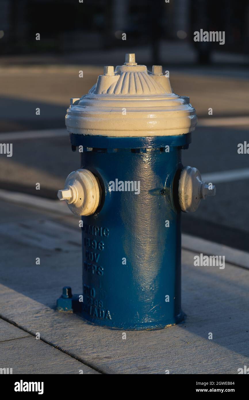 Blue and silver fire hydrant hi-res stock photography and images - Alamy