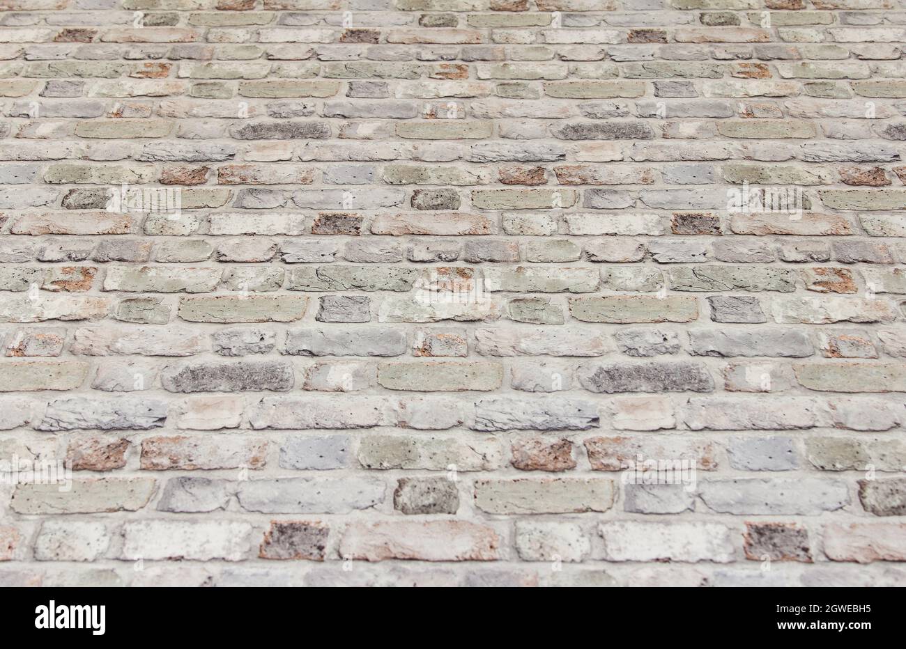 Ornamental brick wall forms part of the interior in the house inside ...