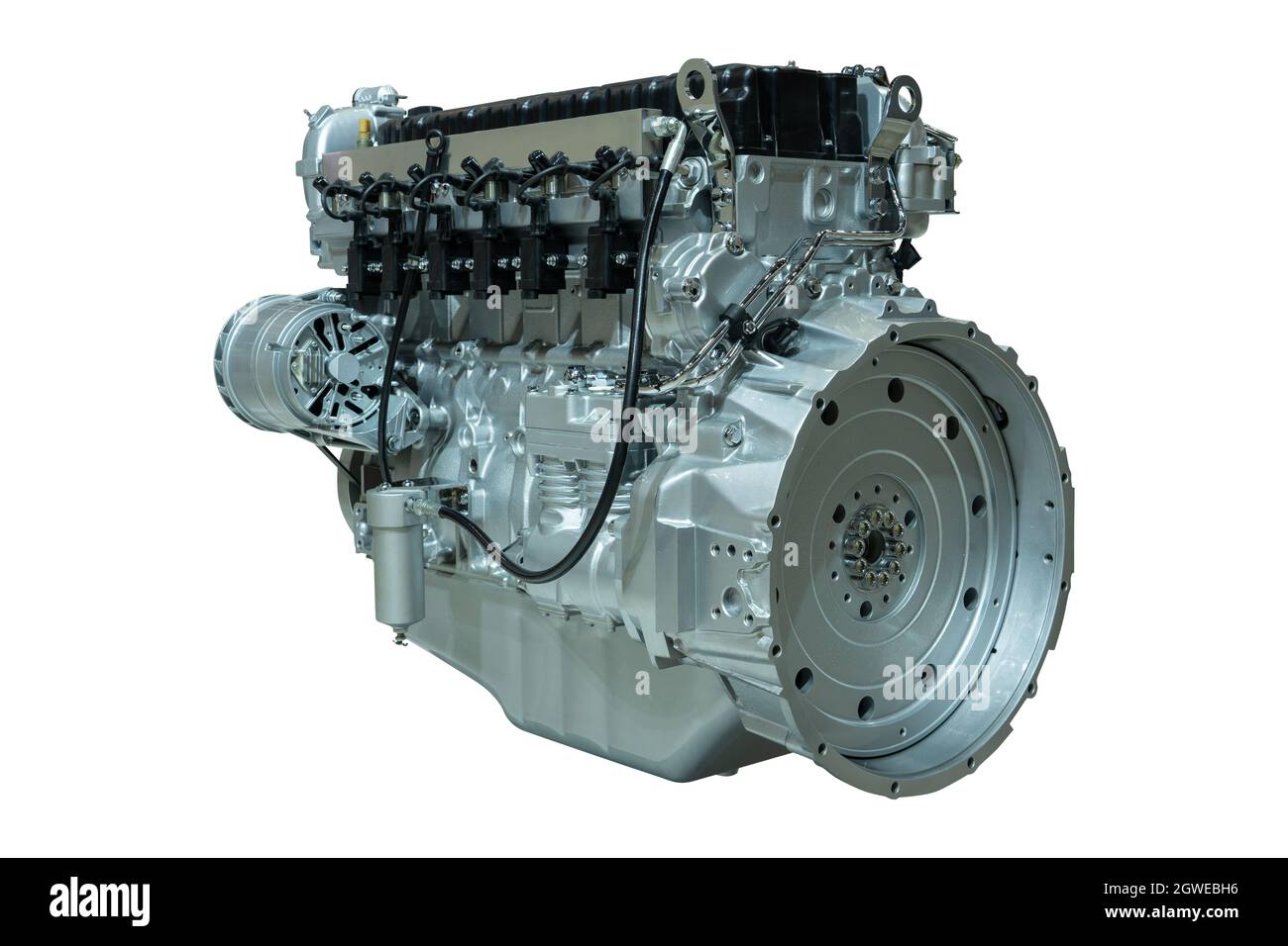 Modern LPG - CNG - engine isolated on white background Stock Photo - Alamy