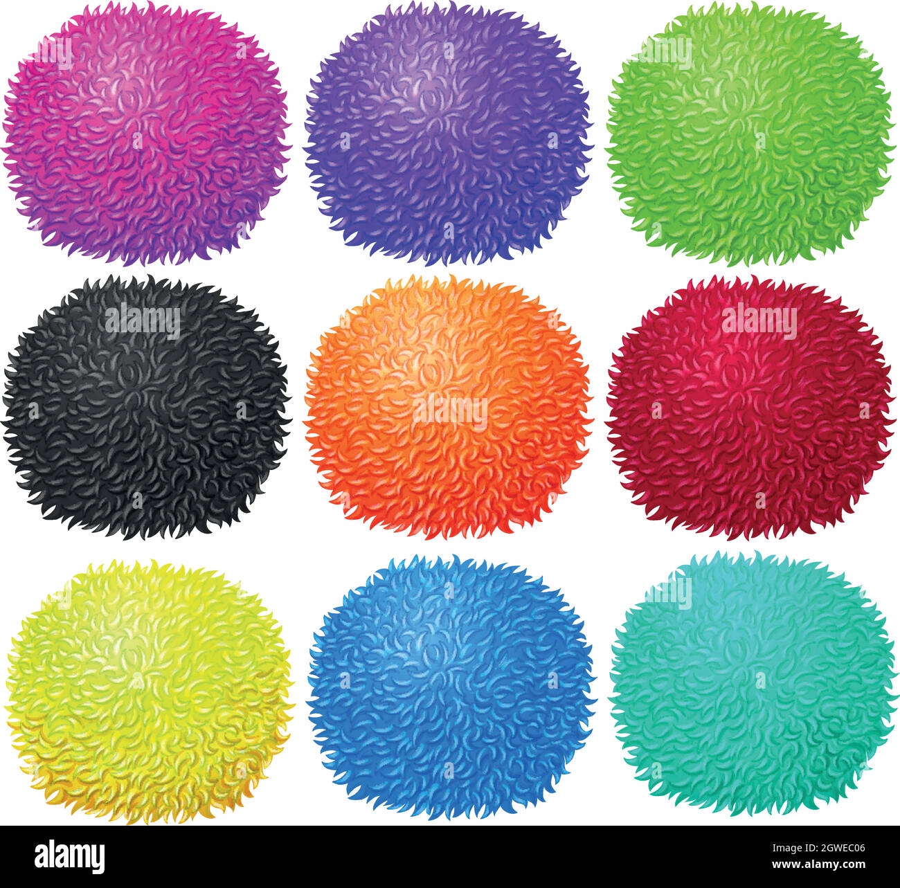 Fluffy ball in many colors Stock Vector Image & Art - Alamy