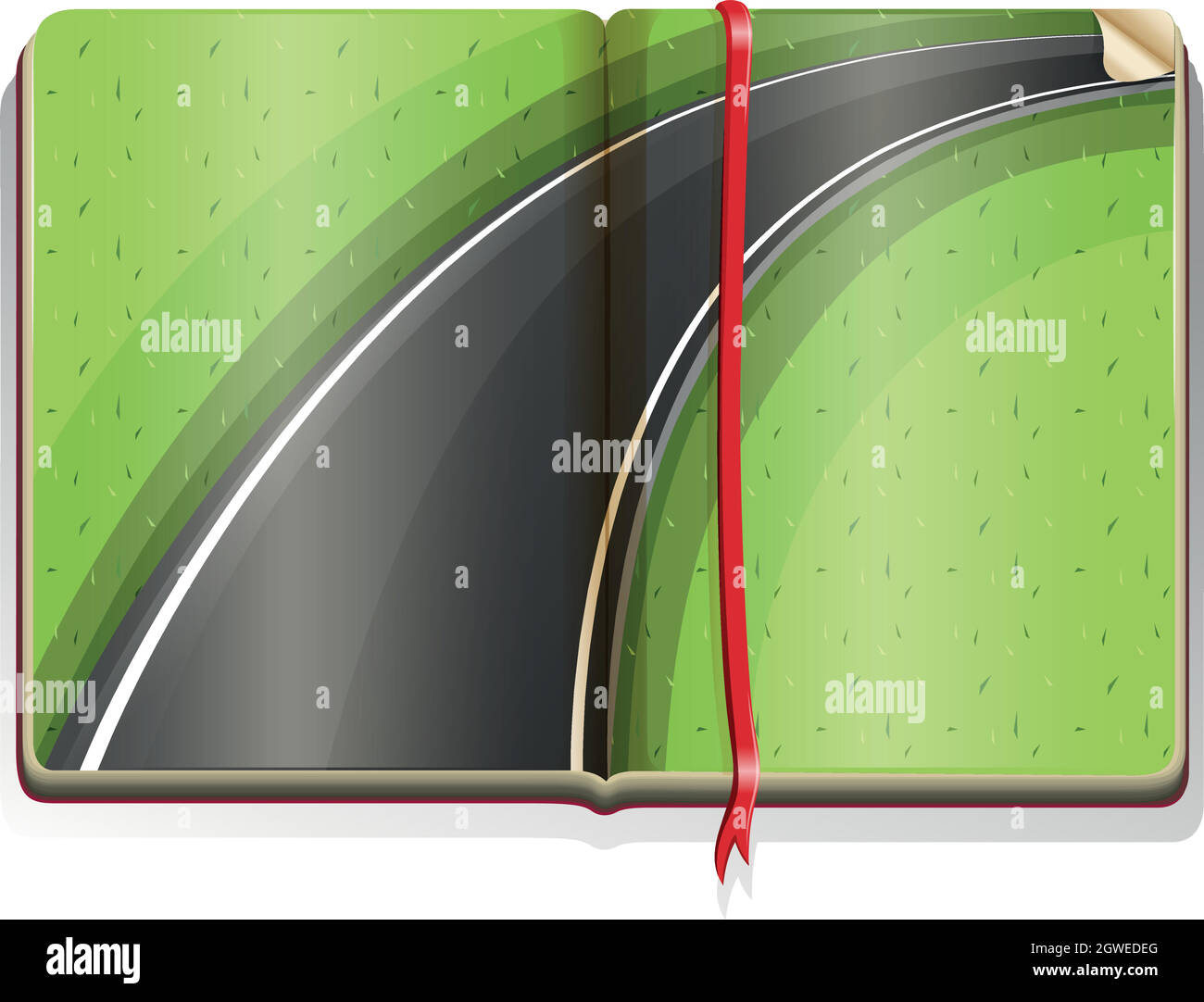 Book with empty road scene Stock Vector Image & Art - Alamy