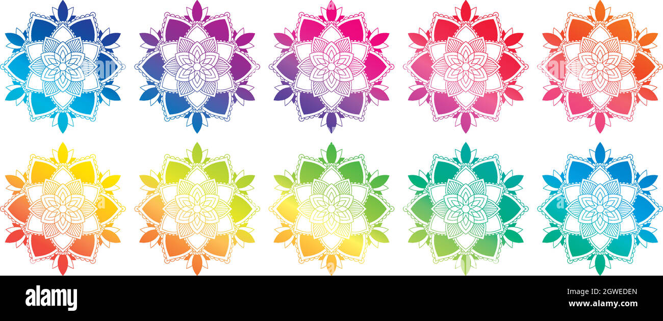 Mandala vector set Stock Vector Images - Alamy