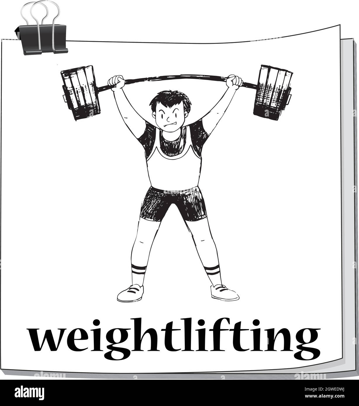 Weightlifting Stock Vector Images - Alamy