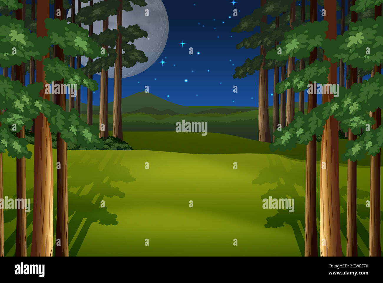 Full moon night jungle hi-res stock photography and images - Alamy