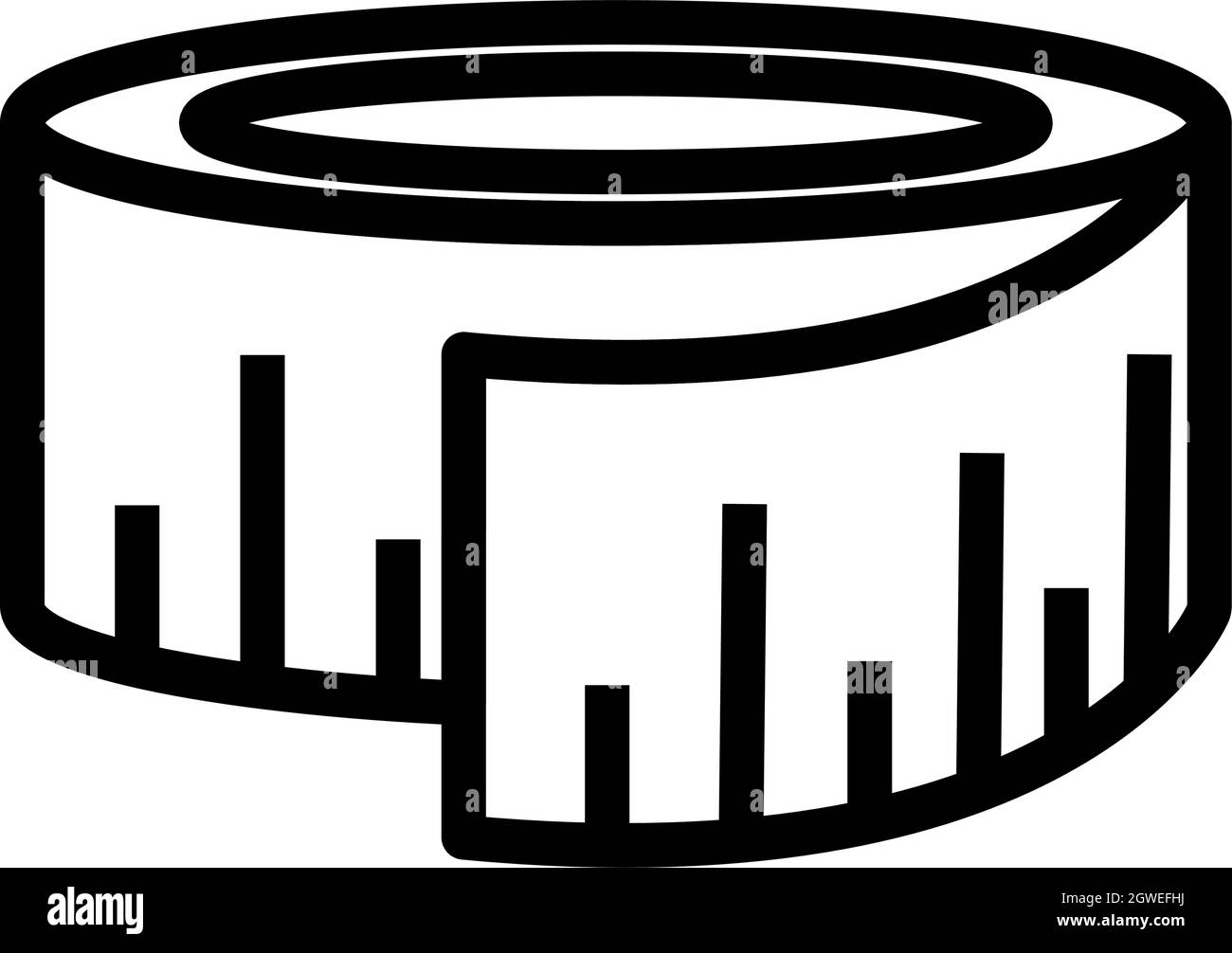 Tape measure icon black Stock Vector Images - Alamy
