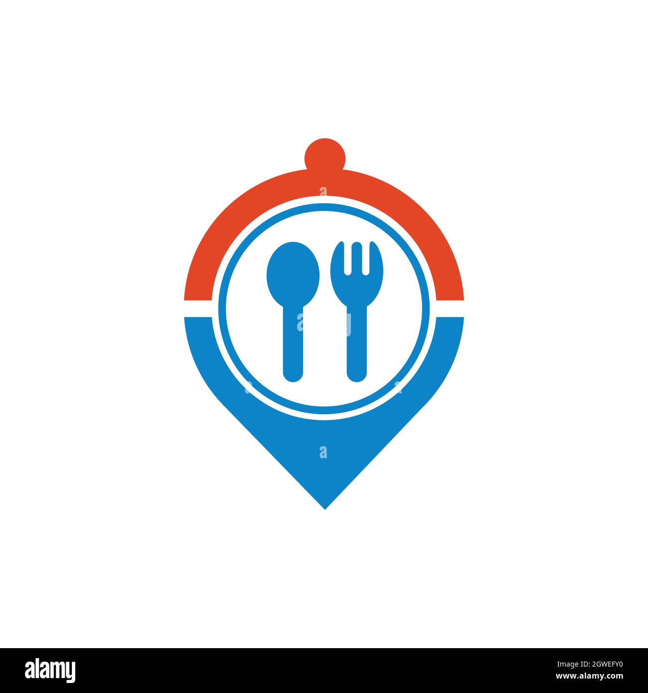 pin restaurant location logo icon flat vector concept graphic design ...