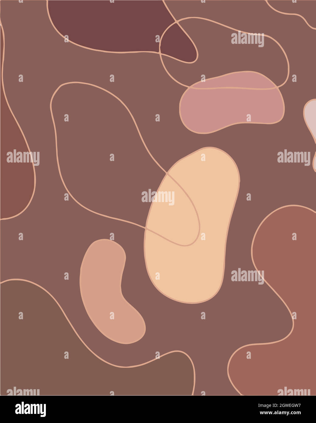 Abstract card hand drawn for banners, poster. Brown tones Stock Vector ...