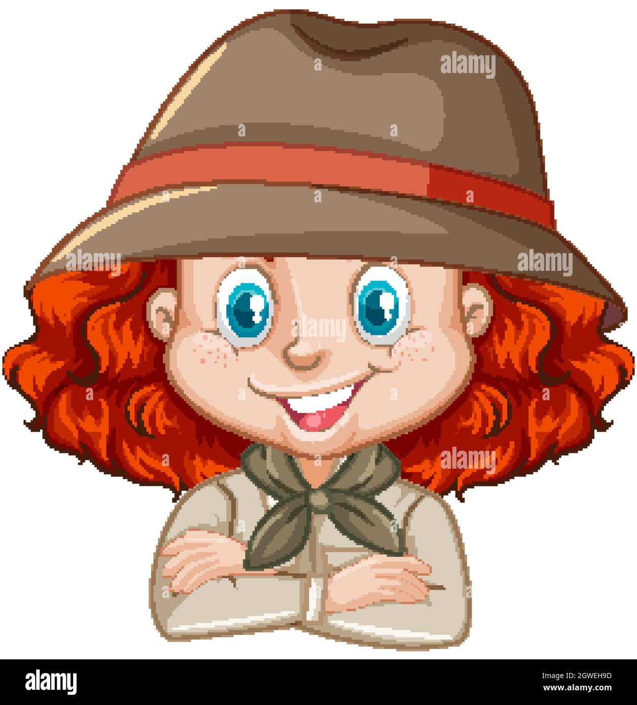 Cartoon illustration girl park ranger hi-res stock photography and ...